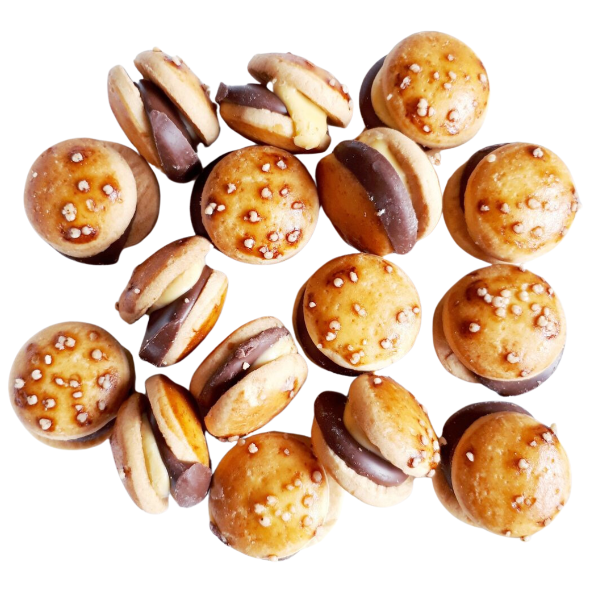 Bolacha Recheada De Chocolate Formato Hamburger Everyburger 66 Gramas Hachi8