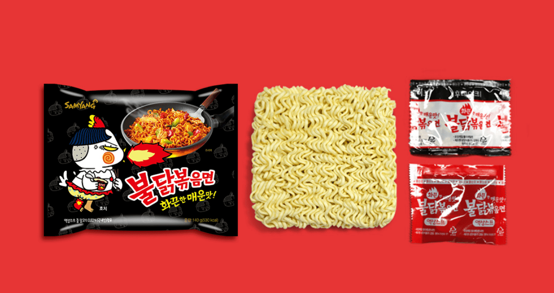 Kit Lamen Coreano Super Apimentado Buldak Hot Chicken Flavor Ramen 140g ...