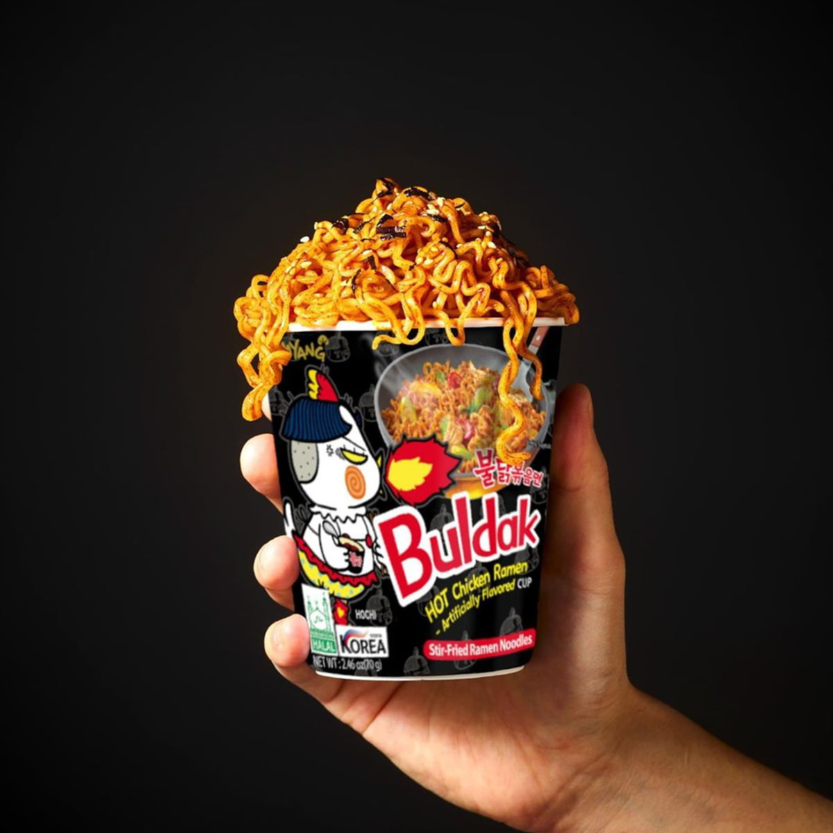 Lamen Coreano Super Apimentado Hot Chicken Flavor Ramen Buldak Cup ...