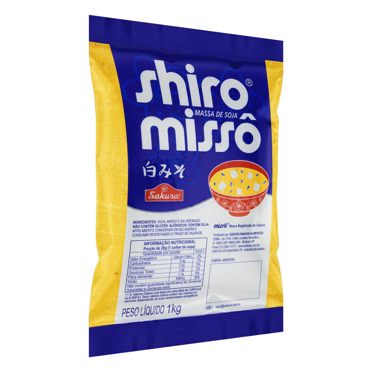Massa de Soja Missô Shiro Sakura - 1 Kg - Hachi8