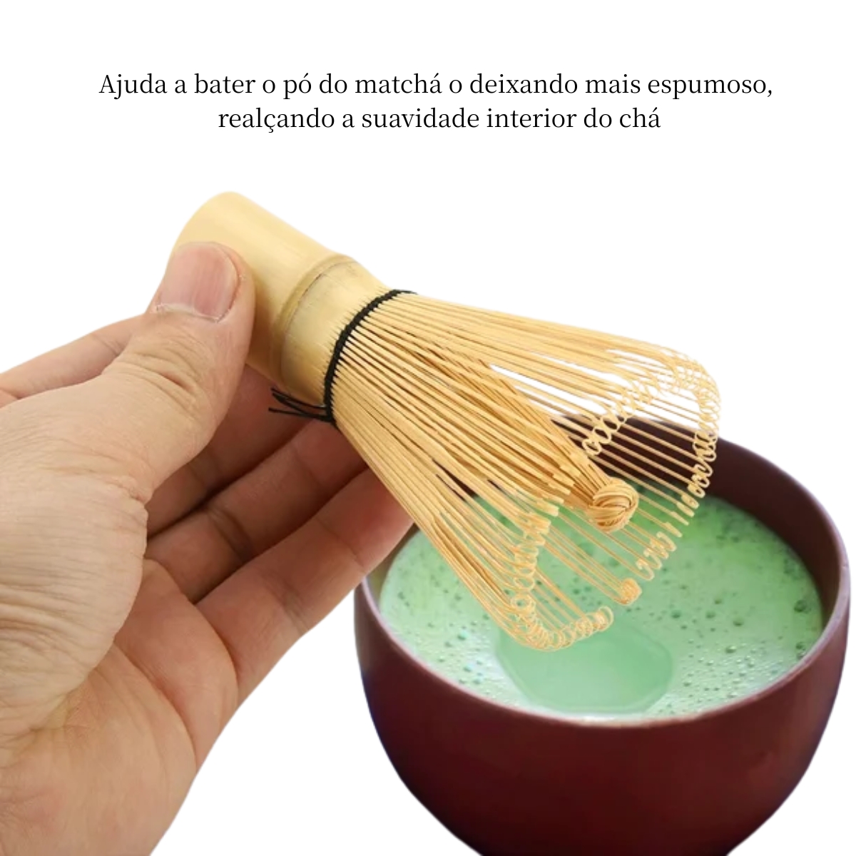 Misturador de Bambu Chasen Tradicional para Matchá - 10cm - Hachi8