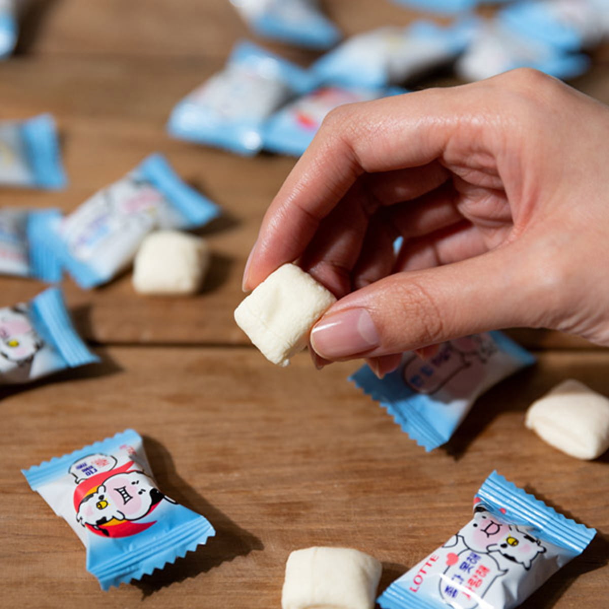 Bala Macia de Leite Coreana Malang Lotte 79 gramas - Hachi8