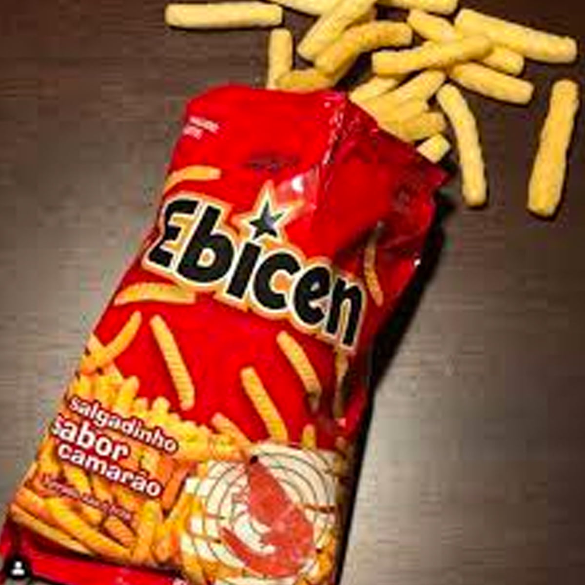 Salgadinho Sabor Camarão Ebicen - 60 gramas - Hachi8