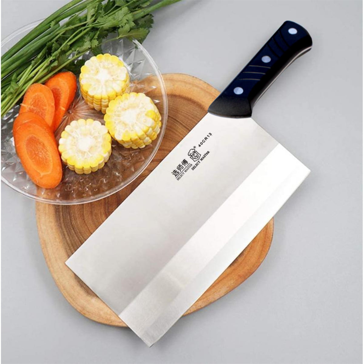 Faca Cutelo Chinês Inox para Cortes em Geral - 32x10cm Select Master ...